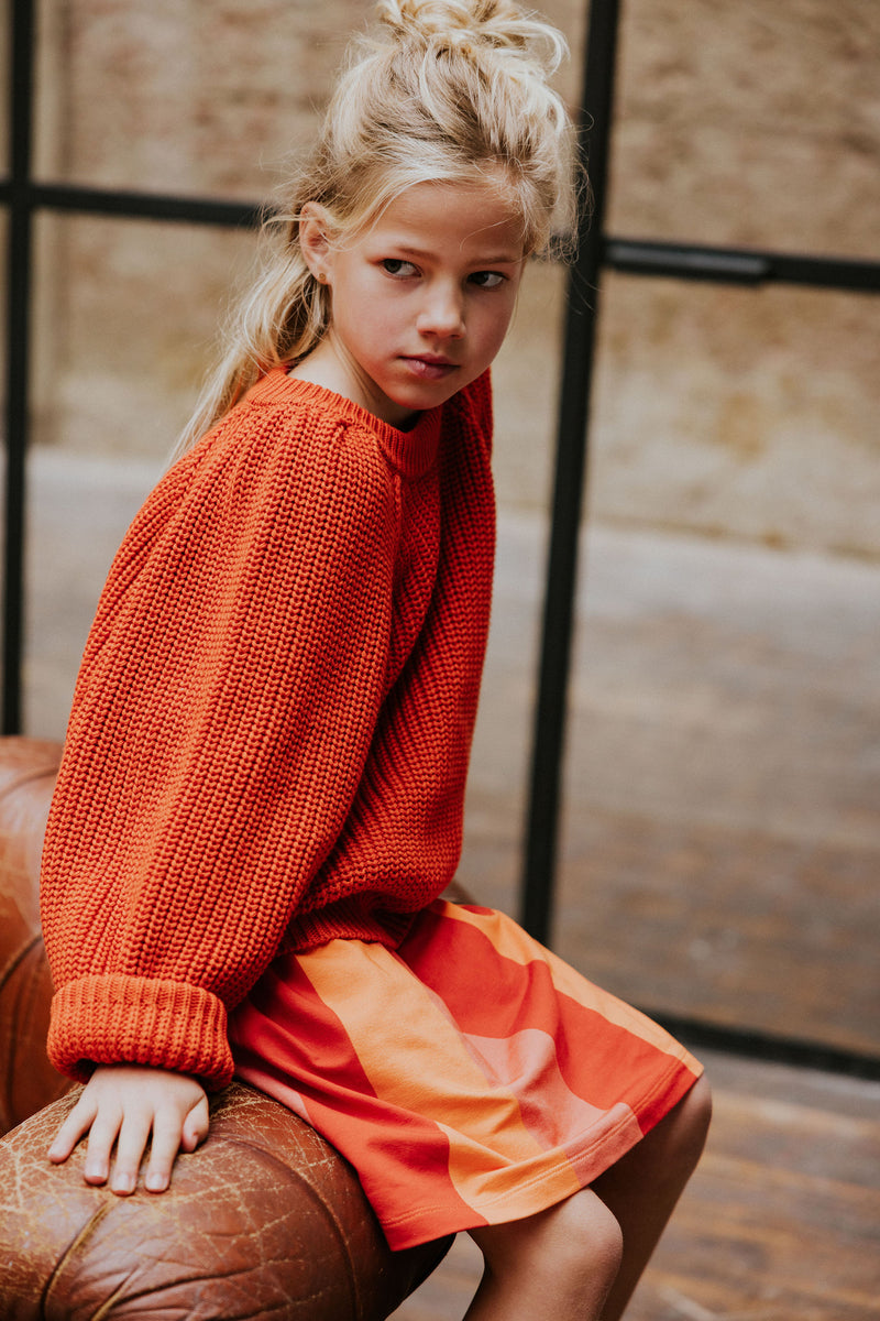 Yuki - Balloon Sweater Miki | Color Poppy – Yuki Kidswear